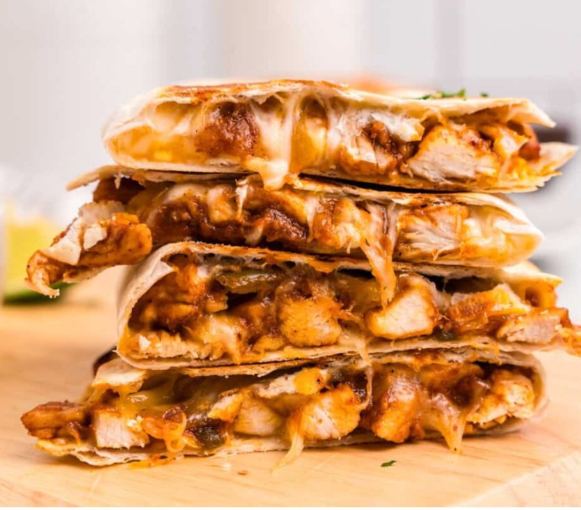 Peachy Keen Chicken Quesadillas | Switchin' Kitchens