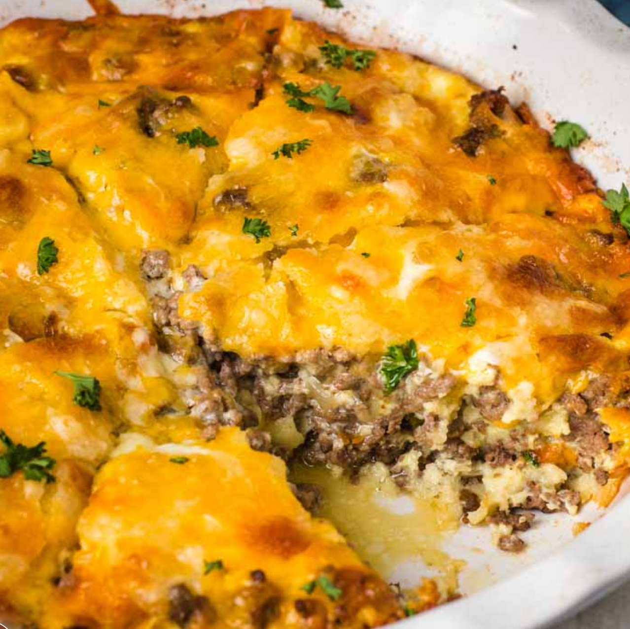 Cheeseburger Pie - SKS | Switchin' Kitchens