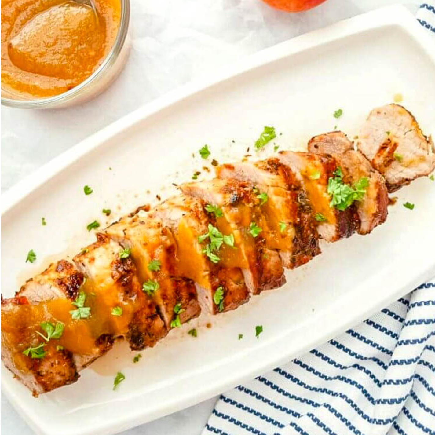 Peach Glazed Pork Tenderloin | Switchin' Kitchens